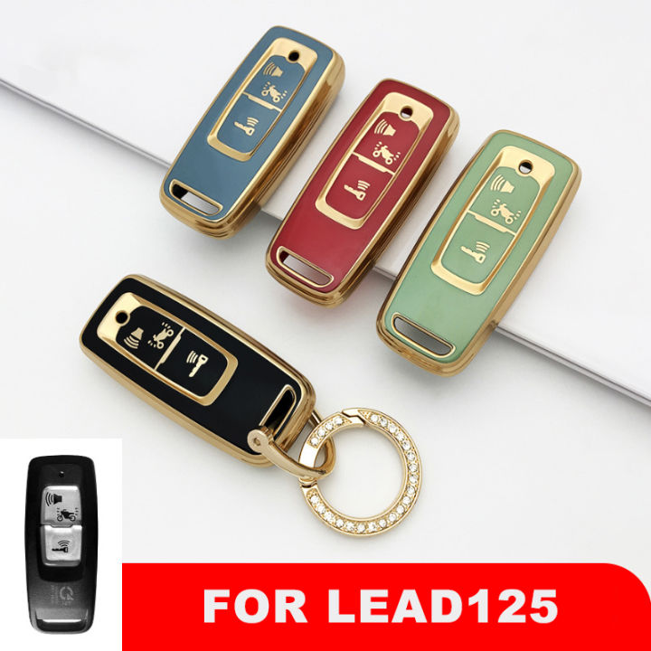 SEAMETAL Honda Motorcycle Key Holder 3 Button Remote Keychain Case For ...