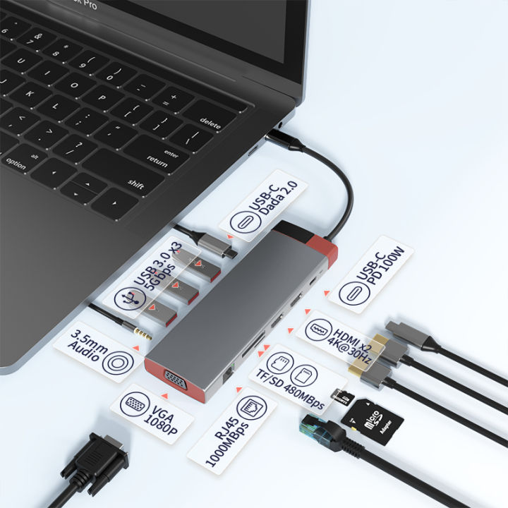 ที่เชื่อมต่อขยายพอร์ต Thunderbolt 4 Type-C | Lazada.co.th