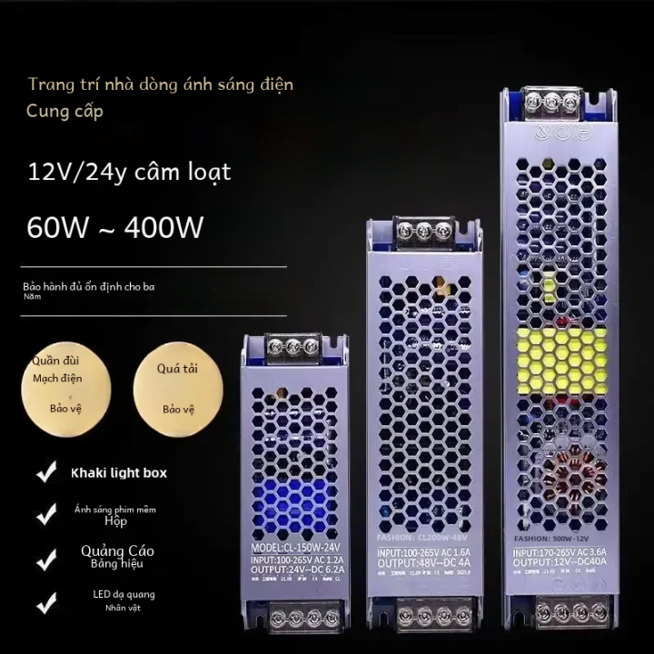 Nhẹ Im Lặng Led 12V 24V Bộ Chuyển Đổi Nguồn Điện Cho Tủ Trưng Bày Khe ...