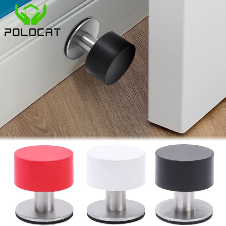Non Punch Door Stopper Adhesive Door Stops Heavy Duty Stainless Steel ...