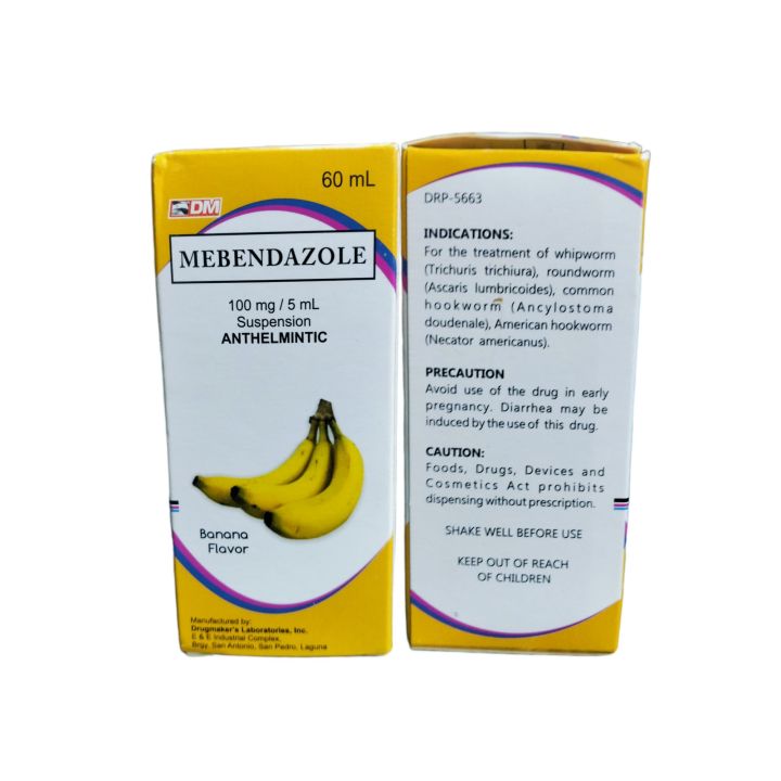 Mebendazole suspension Banana flavor/ chewable Orange Flavor | Lazada PH