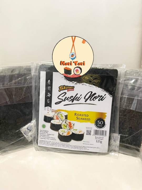 TOKINORI Sushi NORI ROASTED seaweed 50Sheet HALAL | Lazada Indonesia