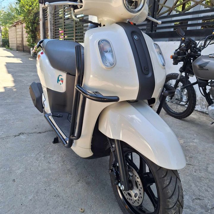 YAMAHA FAZZIO - Crashguard & Top Box with Side Pannier Heavy-Duty ...