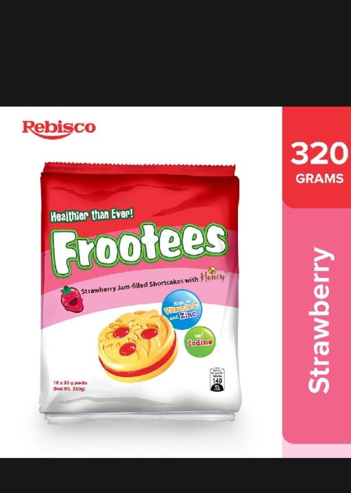 Frootees Strawberry Jam-filled shortcake 32g x 10pcs | Lazada PH