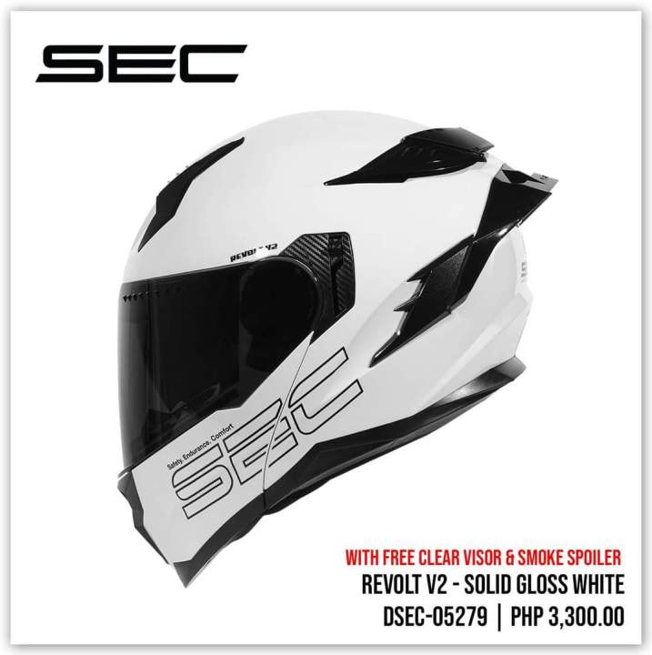 Sec Revolt V2 Modular Dual Visor Helmet | Lazada PH
