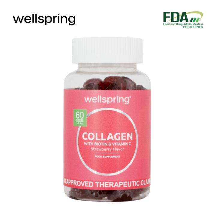 Wellspring Beauty Collagen Gummies with Biotin and Vitamin C Hydrolyzed ...