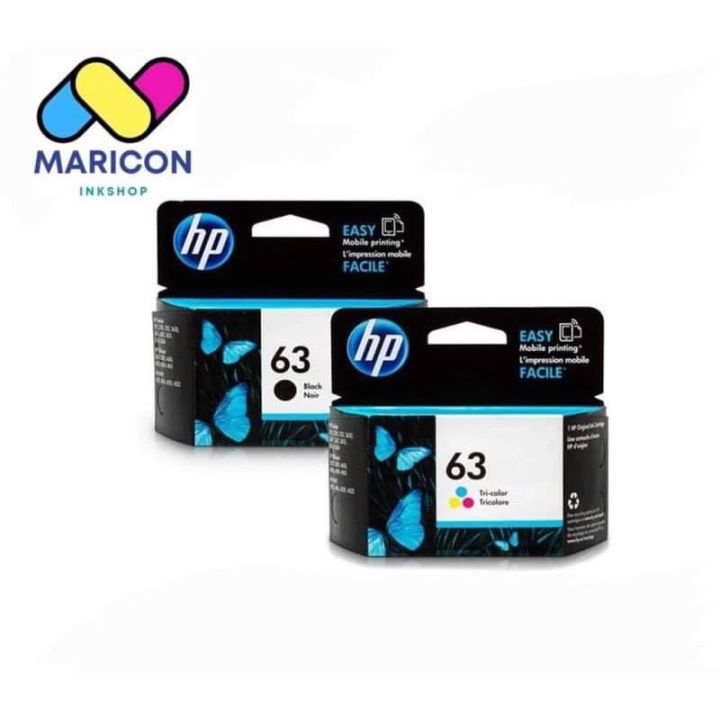 Hp ink 63 original cartridge black or Colored | Lazada PH