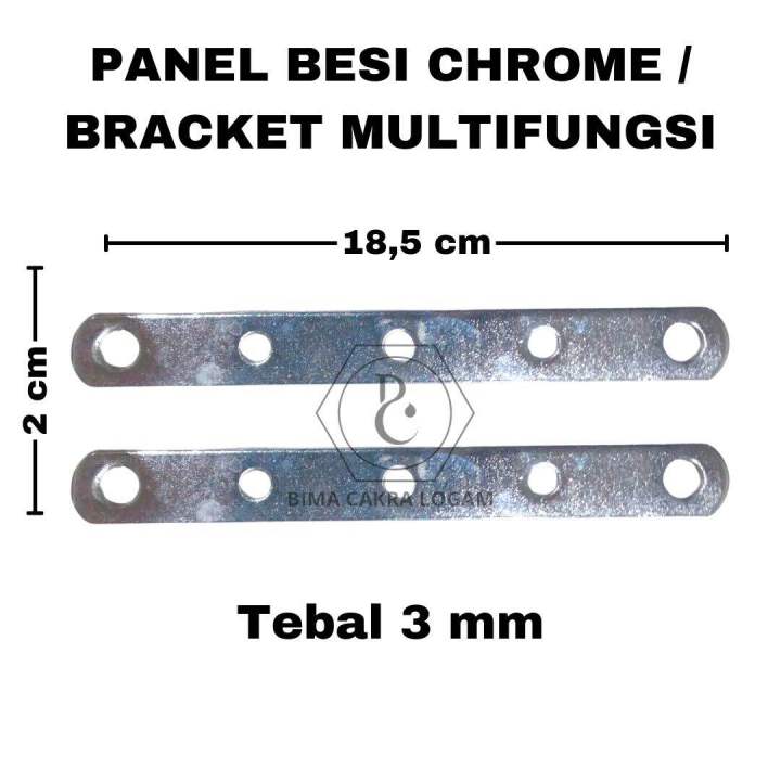 Panel besi chrome/ Plat Knalpot lubang besi chrome / penggaris lubang ...
