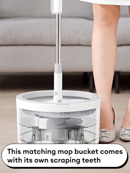 Sewage Separation Round Mop with Bucket Self Wash 360 Rotating Cleaner ...