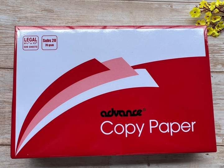 Advance Copy paper Bond Paper 70gsm sub 20 Long (1ream / 500 sheets ...