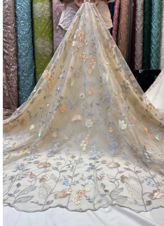 bahan/kain tile valentino meteran/kain tile valentino embordir | Lazada ...