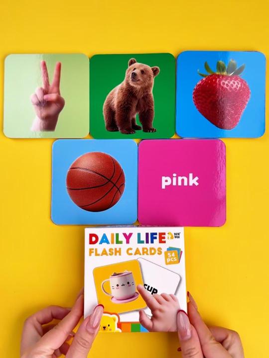 Early Learning Flash Cards 54pcs Set Baby Educational Toys of Daily ...