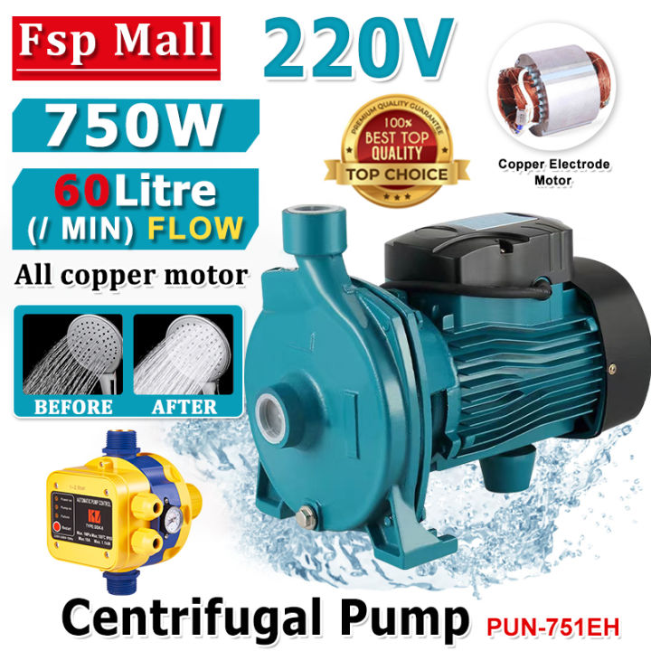 Centrifugal Electric Water Pump Large Flow 220V 1HP Centrifugal Booster Pump Jet Pump Household ...