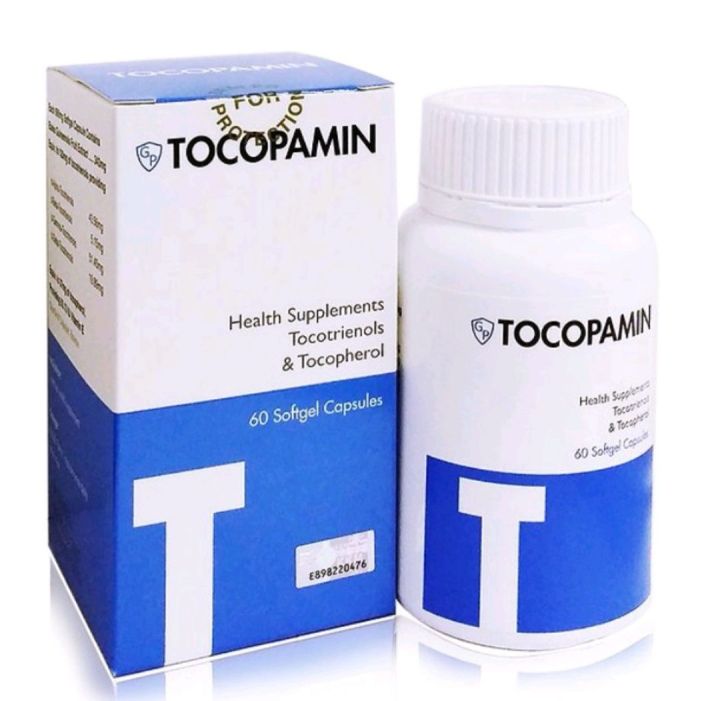 🇲🇾Ready stock🇲🇾 Tocopamin 120mg 60 capsules Vitamin E Tocotrienols and ...