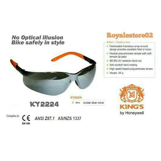kacamata safety hitam king ky2224 original / kacamata pelindung kerja proyek | Lazada Indonesia