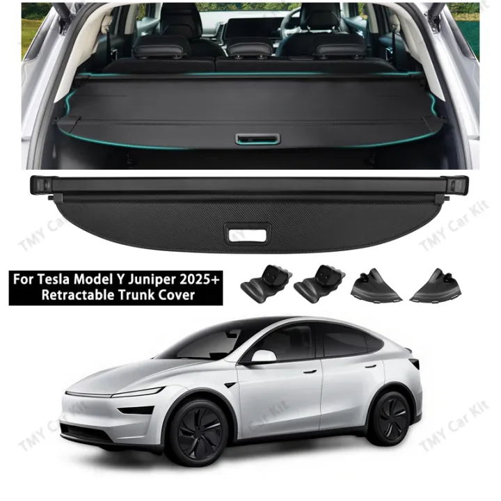 Suitable for Tesla Model Y Juniper 2025+trunk layered curtain ...