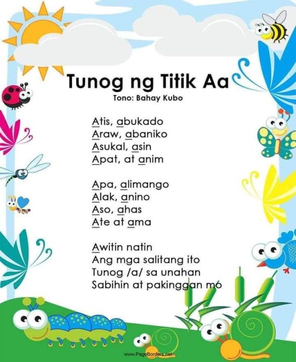 Tunog ng Titik Songs (19 pages) free bookbind | Lazada PH