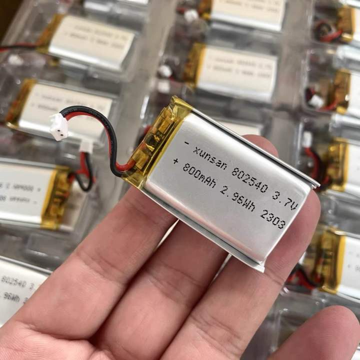 Pin Sạc Lithium Polymer Li-Po 802540 3.7V 800mAh 2.96Wh có mạch bảo vệ, sẵn dây nối pin | Lazada.vn