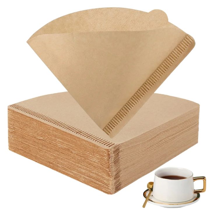 50 Pcs of Paper Coffee Filter Tipping Filter V-shaped Conical Filter ...