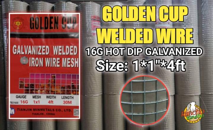 10 meters Galvanized welded wire (1x1x4ft) gauge 16 hot dipped Golden ...