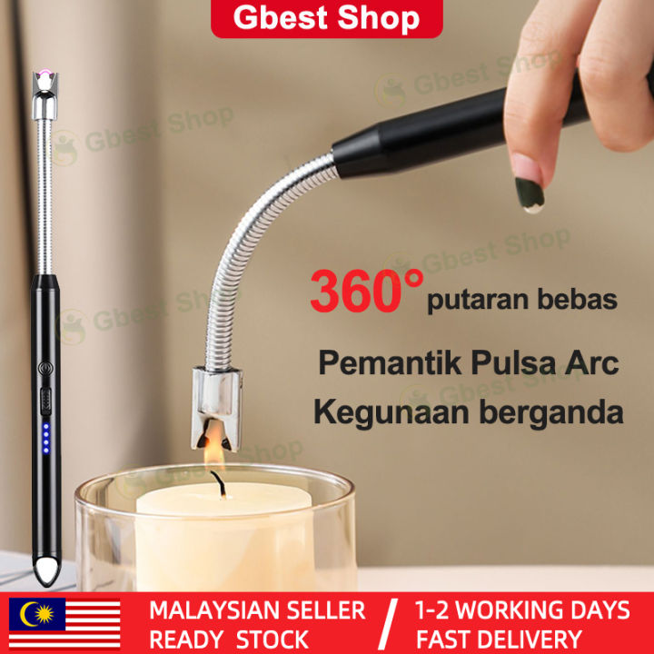 Gbest Rechargeable Electronic Arc Lighter Set - Type B Charging, Pulse ...