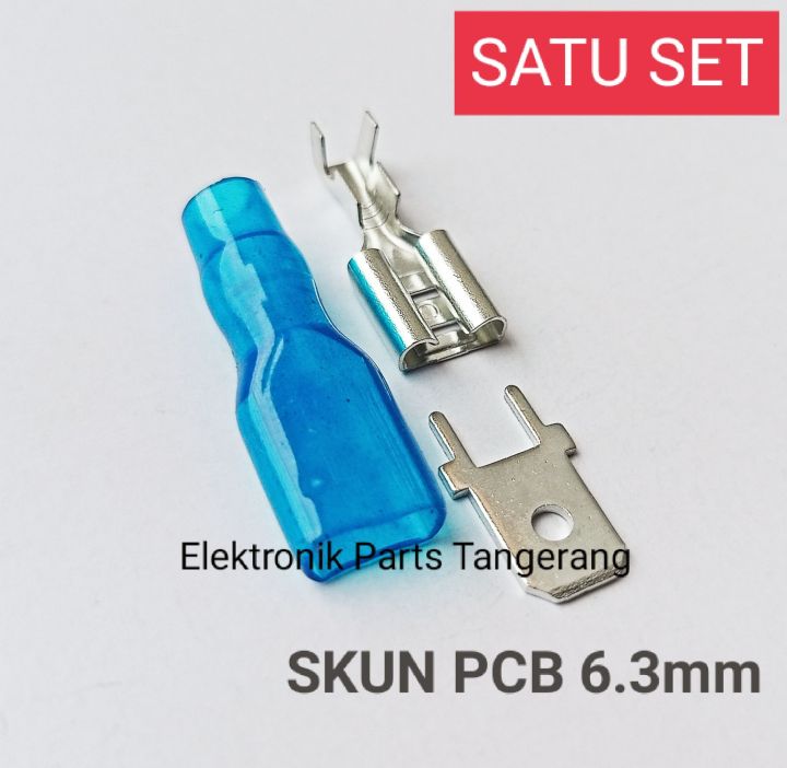 (SATU SET) SKUN KABEL (UK 6.3mm) SKUN GEPENG CABLE GEPENG SOKET SKUN ...