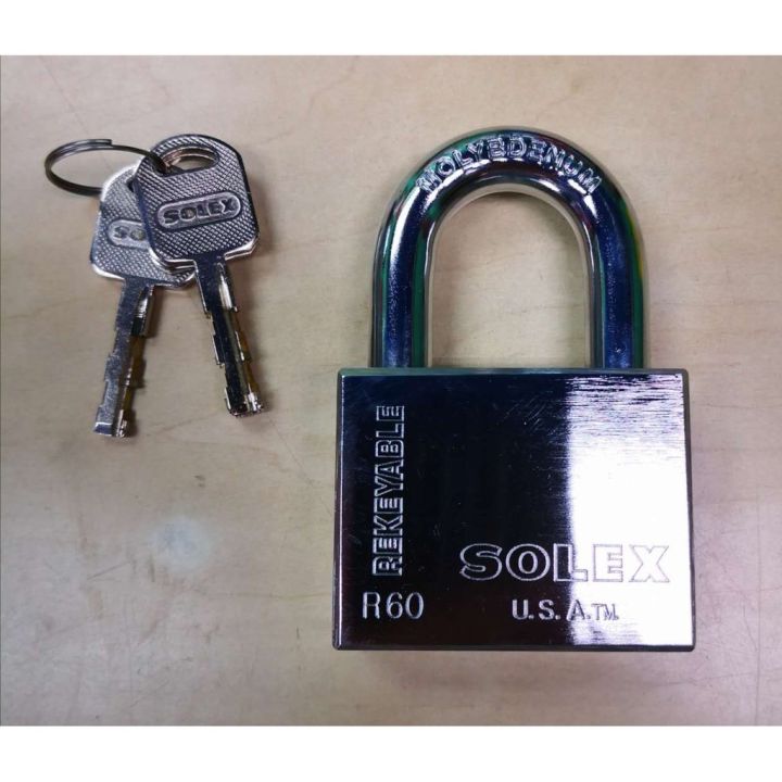 [100% ORIGINAL] SOLEX PREMIUM CR60 Rekeyable & Extra Heavy Duty Padlock ...
