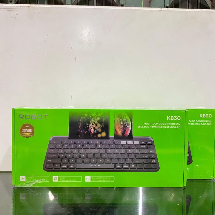ROBOT KB30 MULTI-DEVICE CONNEVTION BLUETOOTH WIRELESS KEYBOARD | Lazada ...