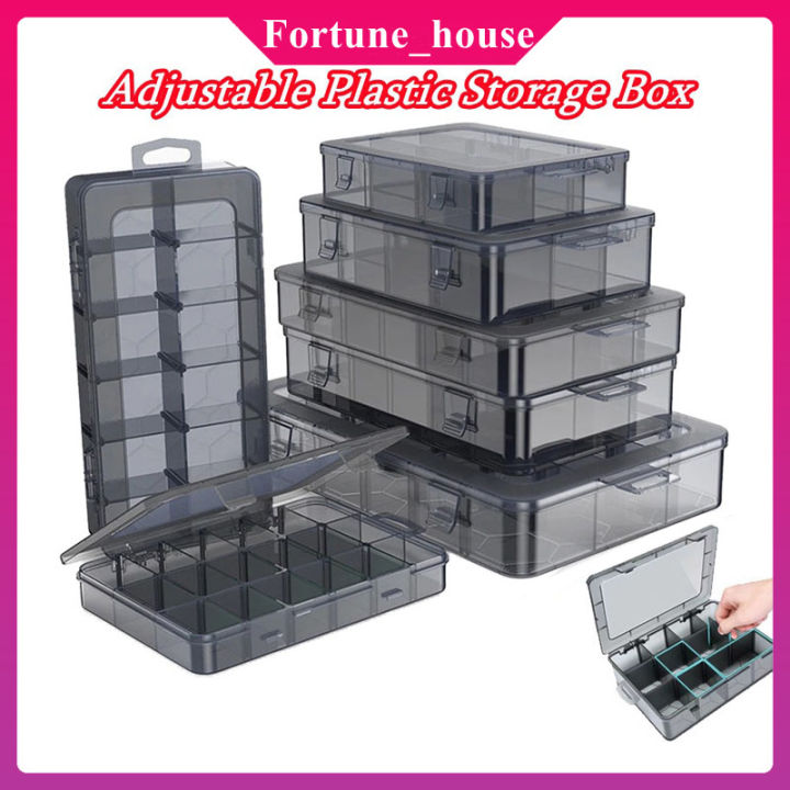 Adjustable Tool box Organizer 9-24 Grids Compartment Plastic Storage ...