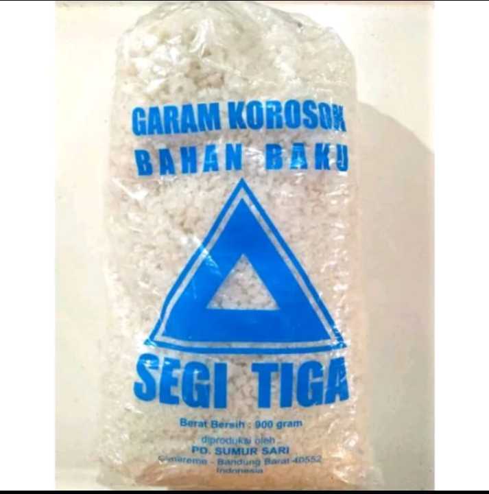 Garam Kasar Garam Krosok Bahan Baku Segitiga Biru 900gram | Lazada ...