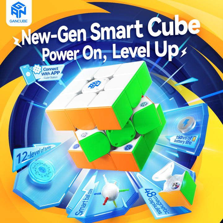GAN 356 i Carry E Smart Cube 3x3 Speed Cube Intelligent Tracking Timing ...