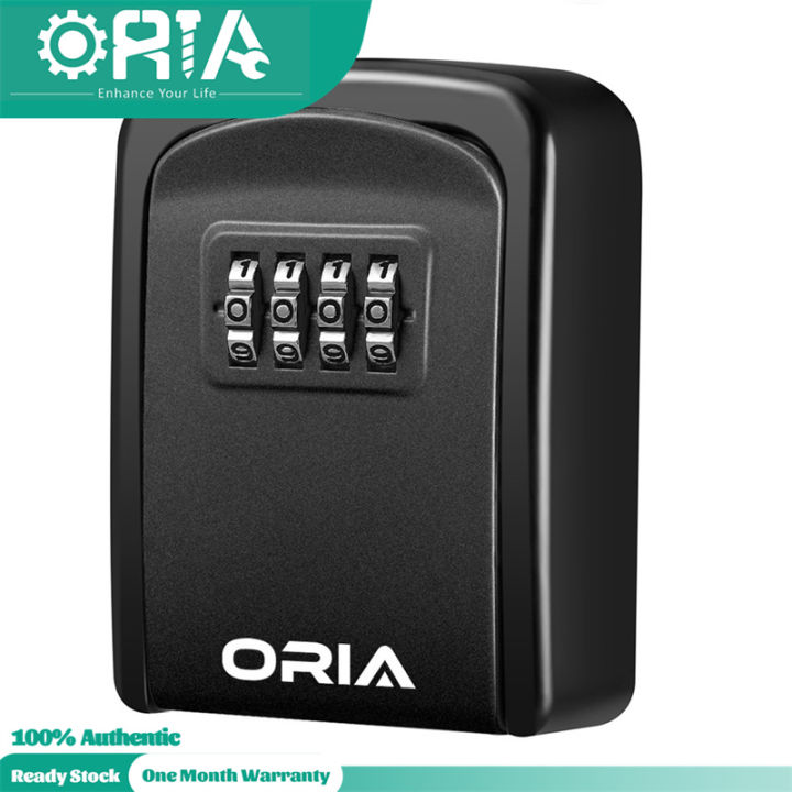 ORIA Key Lock Box 4 Digit Combination Key Storage Lock Box, Wall ... ORIA Key Lock Box 4 Digit Combination Key Storage Lock Box, Wall ...