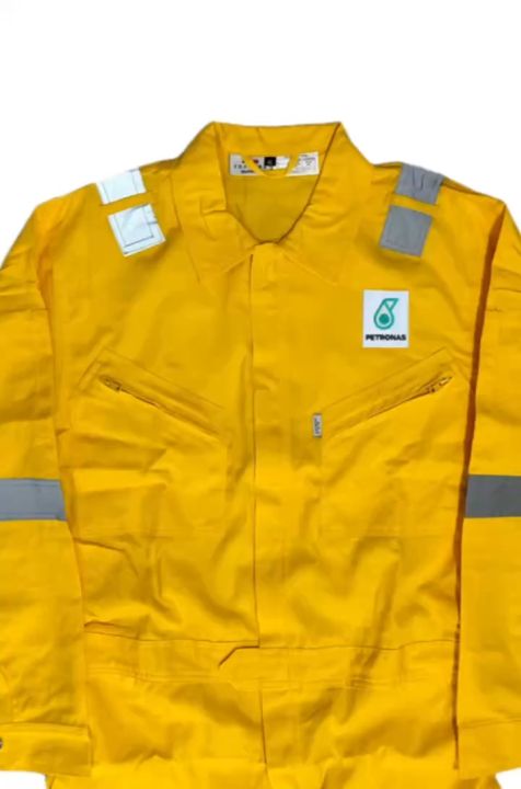 Safety Coverall | Yellow Shamarr Preshrunk Cotton 230gsm Coverall with ...