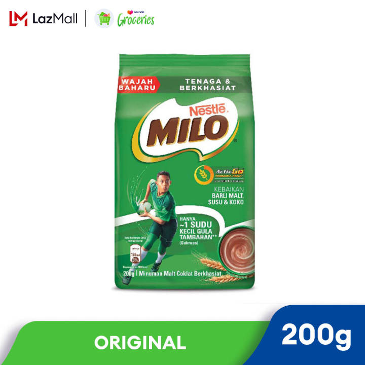 NESTLÉ MILO® CHOCOLATE MALT POWDER Soft Pack 200g | Lazada