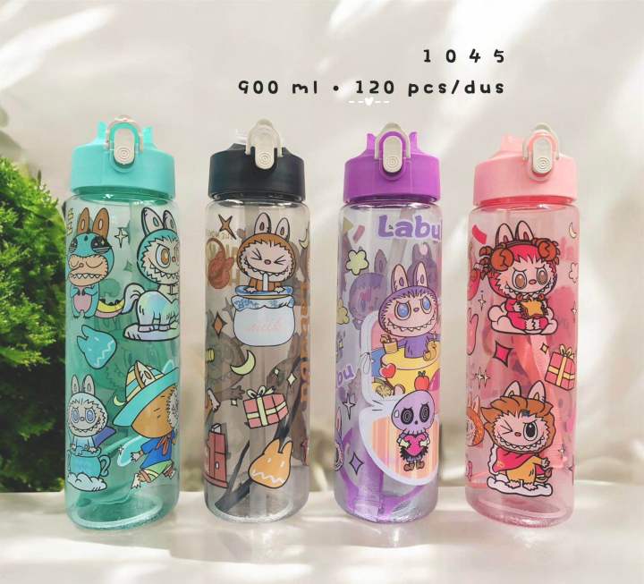 BOTOL MINUM MOTIF LABUBU KAPASITAS 900 ML - BOTTLE LABUBU - BOTOL MINUM ...