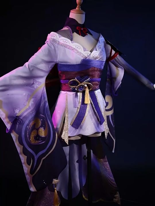 Genshin Impact Raiden Shogun Cosplay full set raiden shogun costume for women Adult Outfit ...