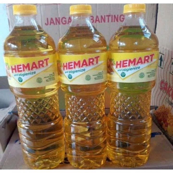 MINYAK GORENG KELAPA SAWIT HEMART dan FRAISWELL 1 LITER KEMASAN BOTOL ...