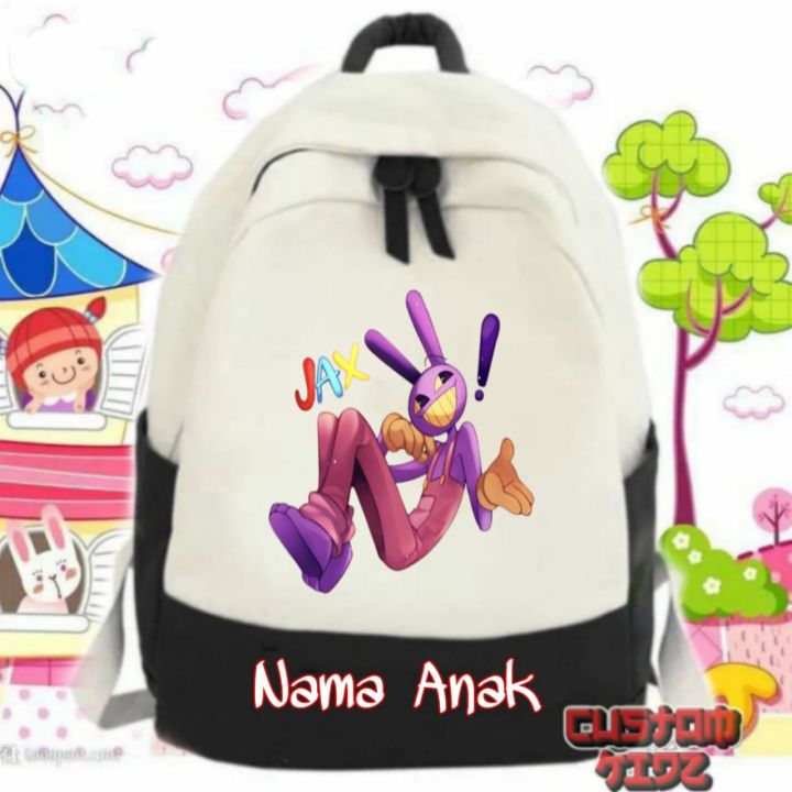 tas sekolah anak tk sd THE AMAZING DIGITAL CIRCUS Free cetak nama anak ...