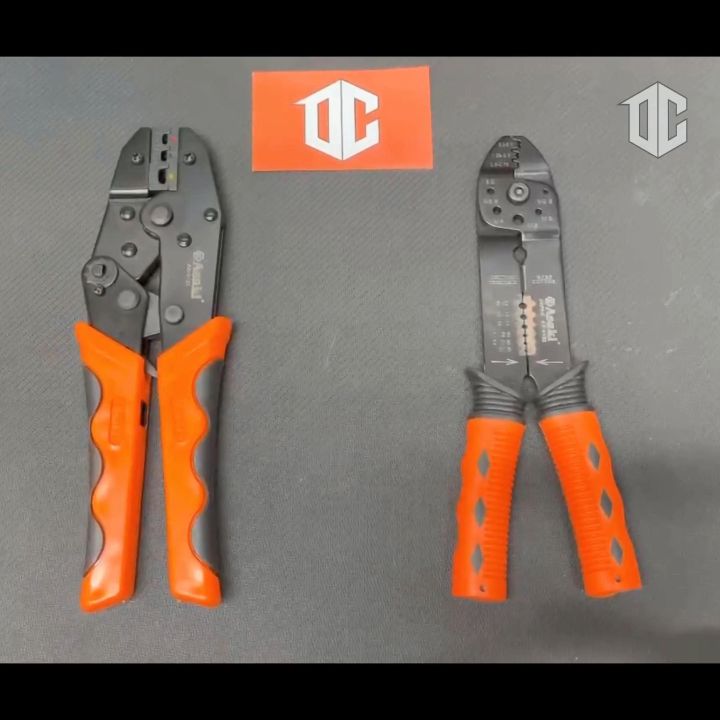 Kìm Bấm Cosse Tròn, Kềm Bấm Đầu Cốt Bọc Nhựa 0.5 - 0.6 mm2 9″/225mm AK ...