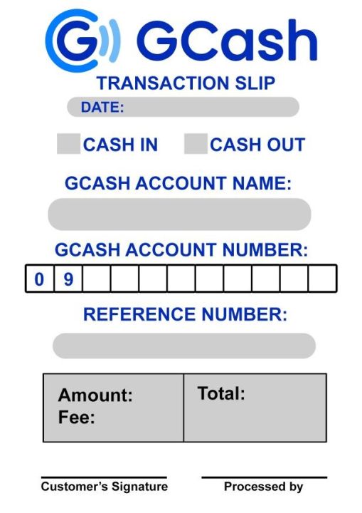 GCASH TRANSACTION SLIP 100PCS A6 SIZE OR 1/4 BOND PAPER SIZE | Lazada PH