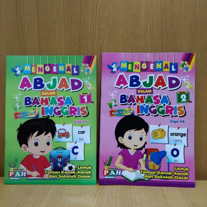 Buku Paket Mengenal Abjad Dalam Bahasa Inggris jilid 1 & 2 Untuk TK Dan ...