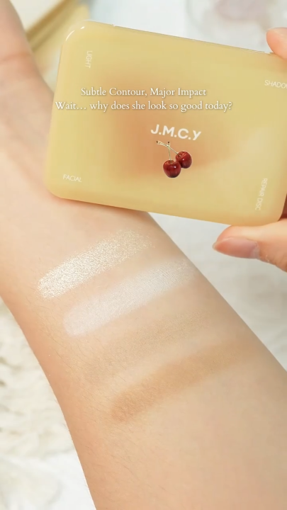 【ไฮไลท์เตอร์ พาเลทคอนทัวร์】JMCY พาเลทคอนทัวร์ 3-in-1 เนรมิตลุคเมคอัพ ...