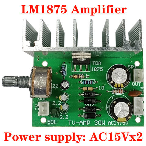 LM1875T Mono Boom Level Power 30W Amplifier Board Speaker Power Amplifier PCB Production LM1875 ...