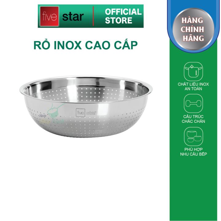 Rổ lưới inox cao cấp Fivestar 22cm / 26cm / 30cm , Rửa Rau Củ Quả Tiện ...