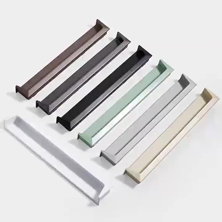 Aluum Alloy Sliding Door Hanle Embedded Concealed Cabinet Handle ...