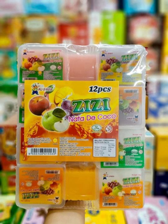 พุดดิ้งผลไม้รวมรส(Zizi Nata De Coco) 1 แพ็ก บรรจุ 12 ชิ้น | Lazada.co.th