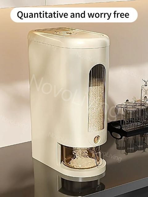 Novoliving 5KG/10KG Automatic Rice Dispenser Sealed Insect Proof And ...