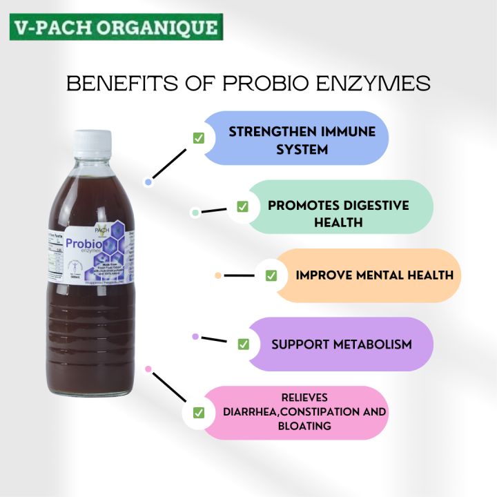 V-Pach Probio Enzymes 500ml Immune System Booster Digestive Health ...