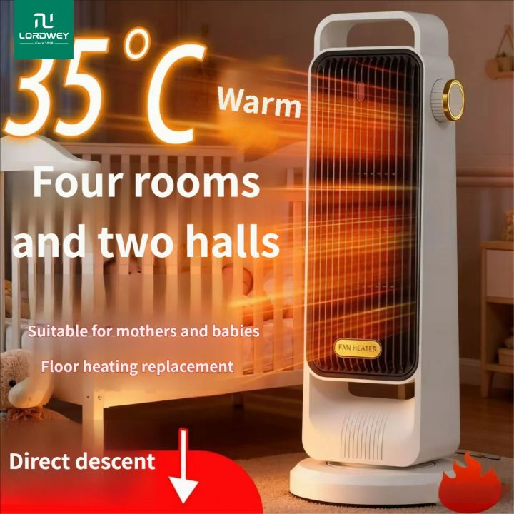 （IN STOCK）LORDWEY | lectric Fan Heater 1200W for Bedroom 90 ...