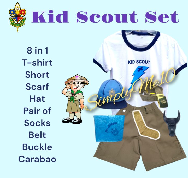 8 in 1 Bsp Kid Scout Uniform Complete set for kids boy | Lazada PH